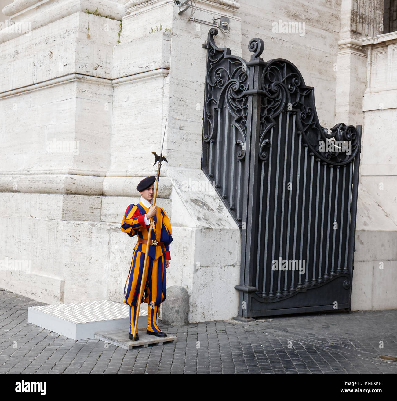 Swiss guard on duty at St Pauls Stock Photo - Alamy