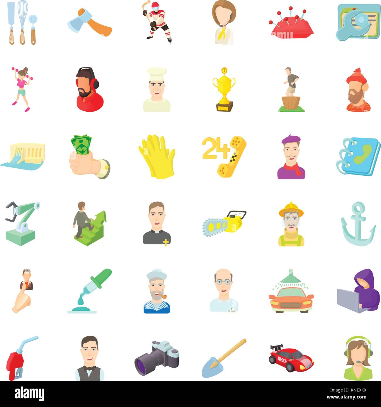 Employment icons set, cartoon style Stock Vector Image & Art - Alamy