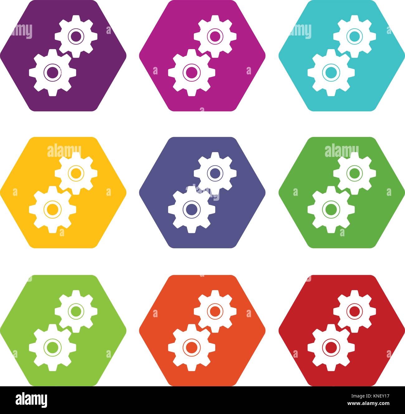 Gear wheel icon color drawing Stock Vector Images - Alamy