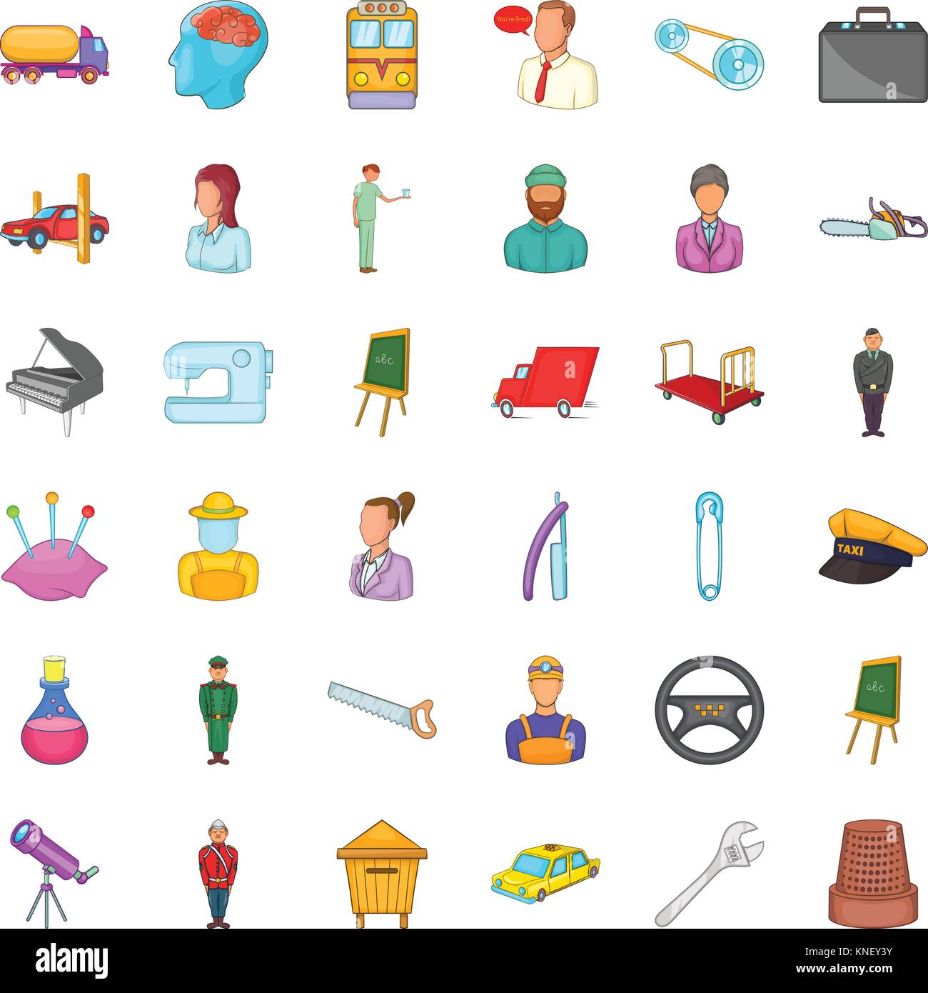 Human resource icons set, cartoon style Stock Vector Image & Art - Alamy