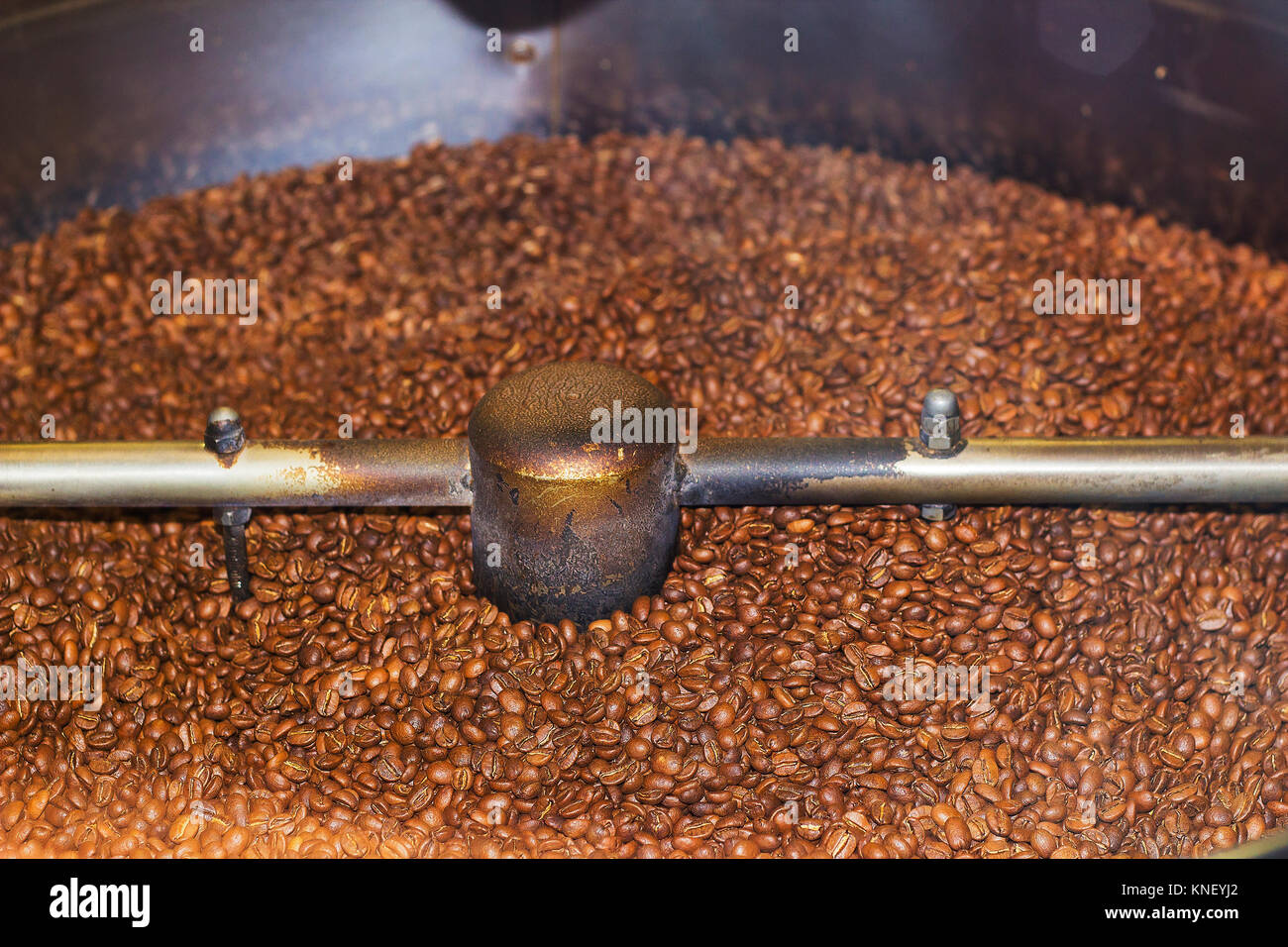 Large coffee mill large grinds coffee beans Stock Photo - Alamy