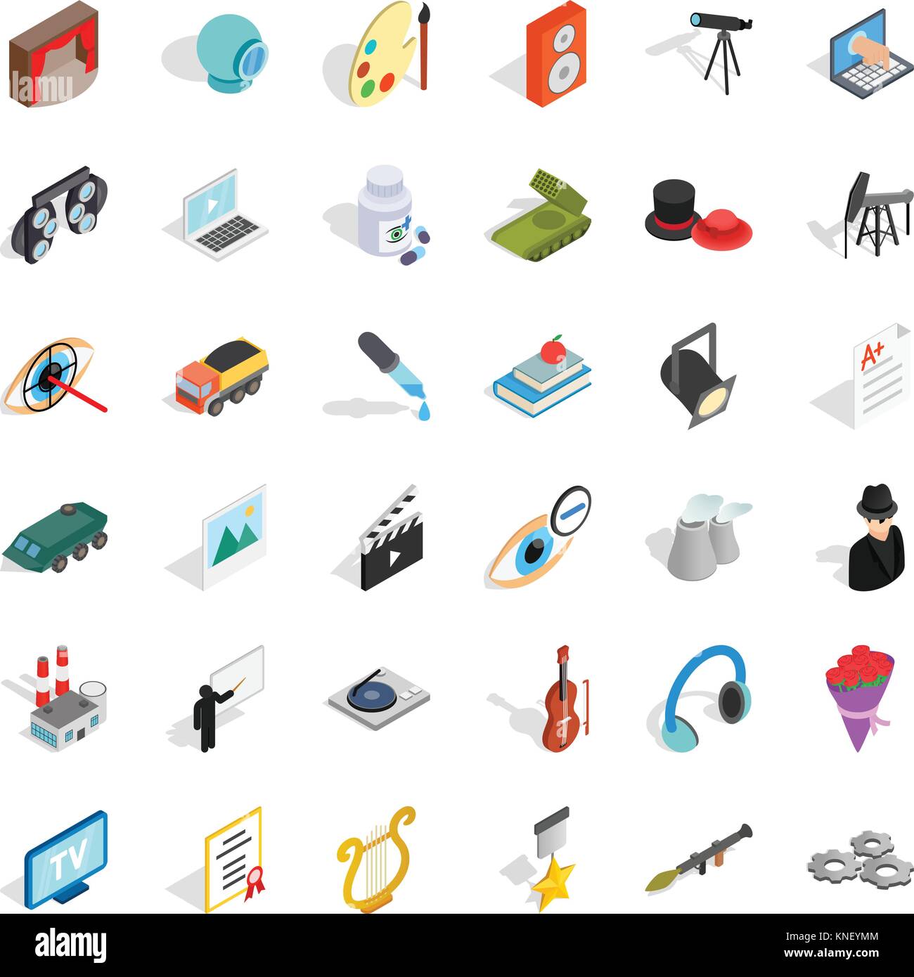 Profession icons set, isometric style Stock Vector Image & Art - Alamy