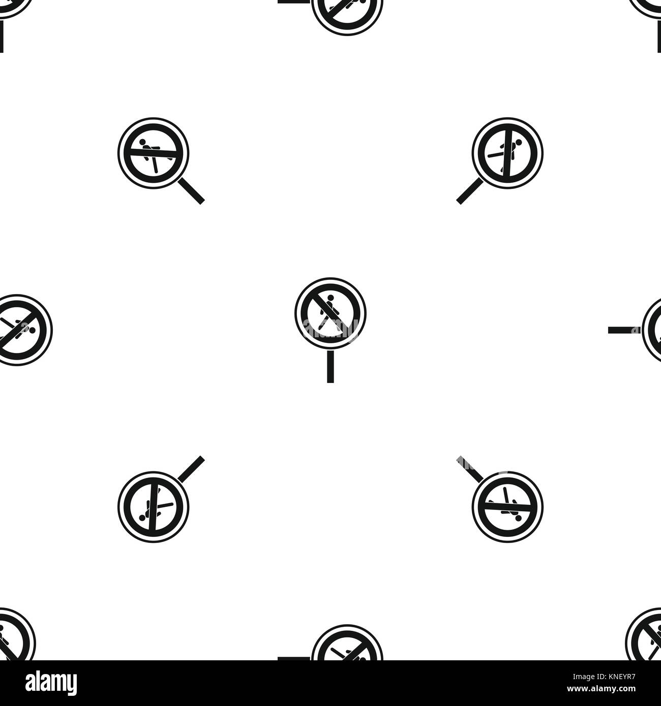 No pedestrian sign pattern seamless black Stock Vector Image & Art - Alamy