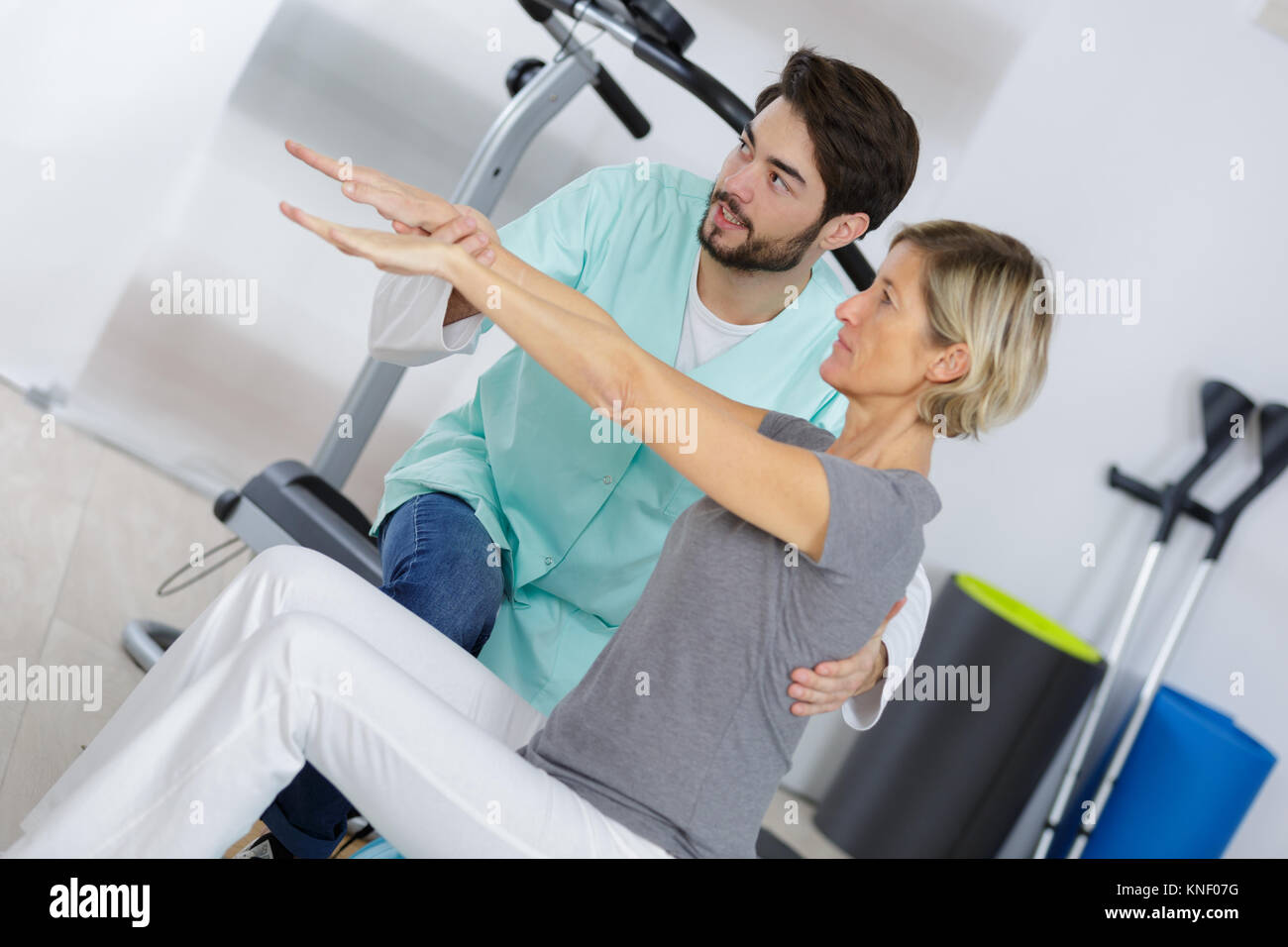 woman on rehabilitation Stock Photo - Alamy