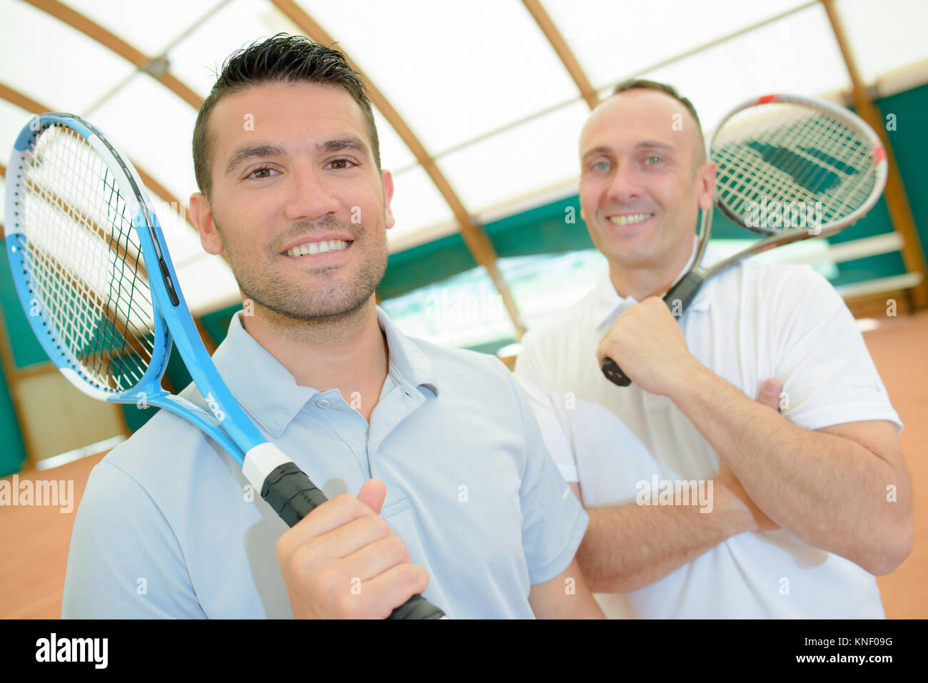 two tennis players Stock Photo - Alamy