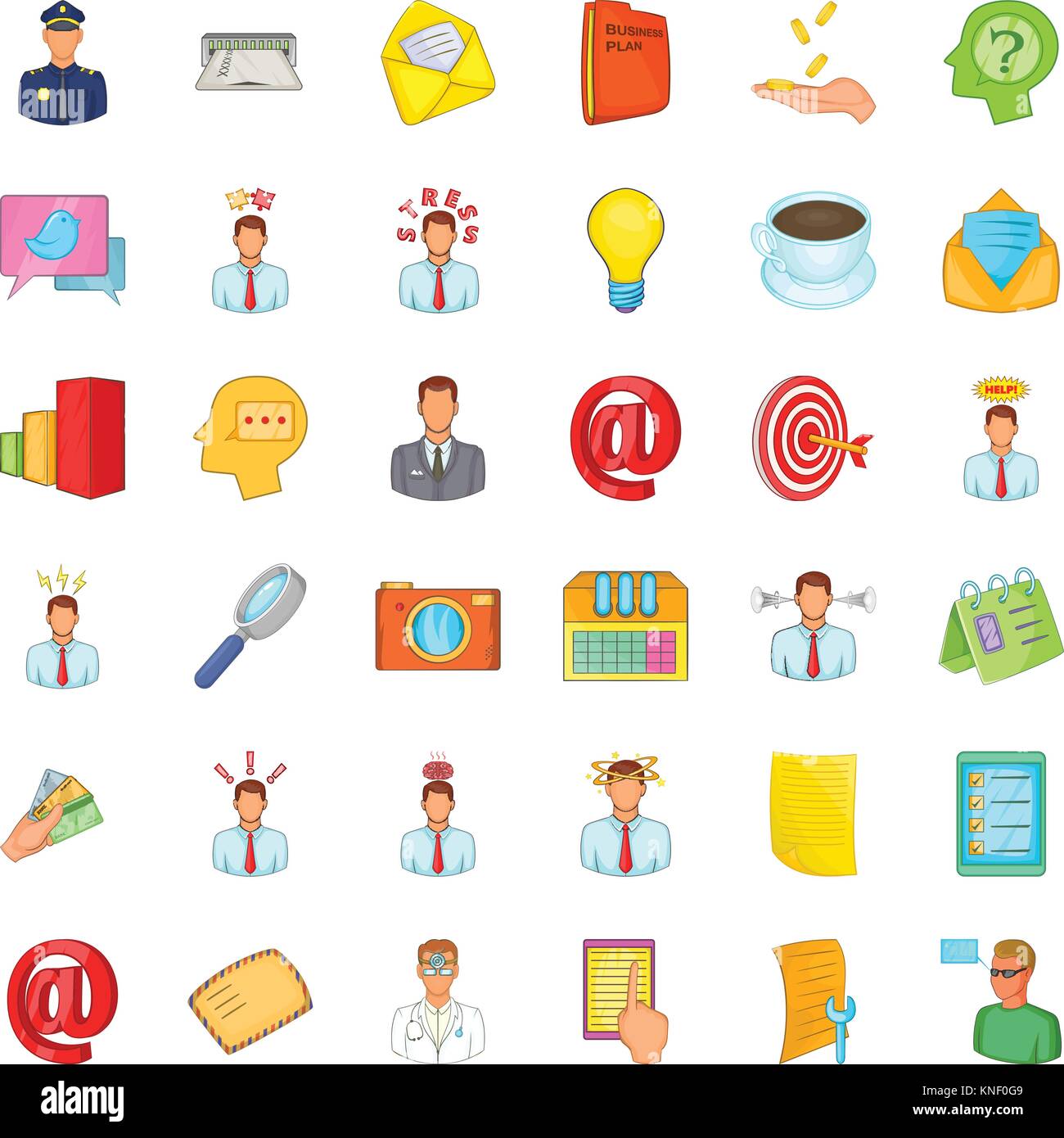 Business contract icons set, cartoon style Stock Vector Image & Art - Alamy