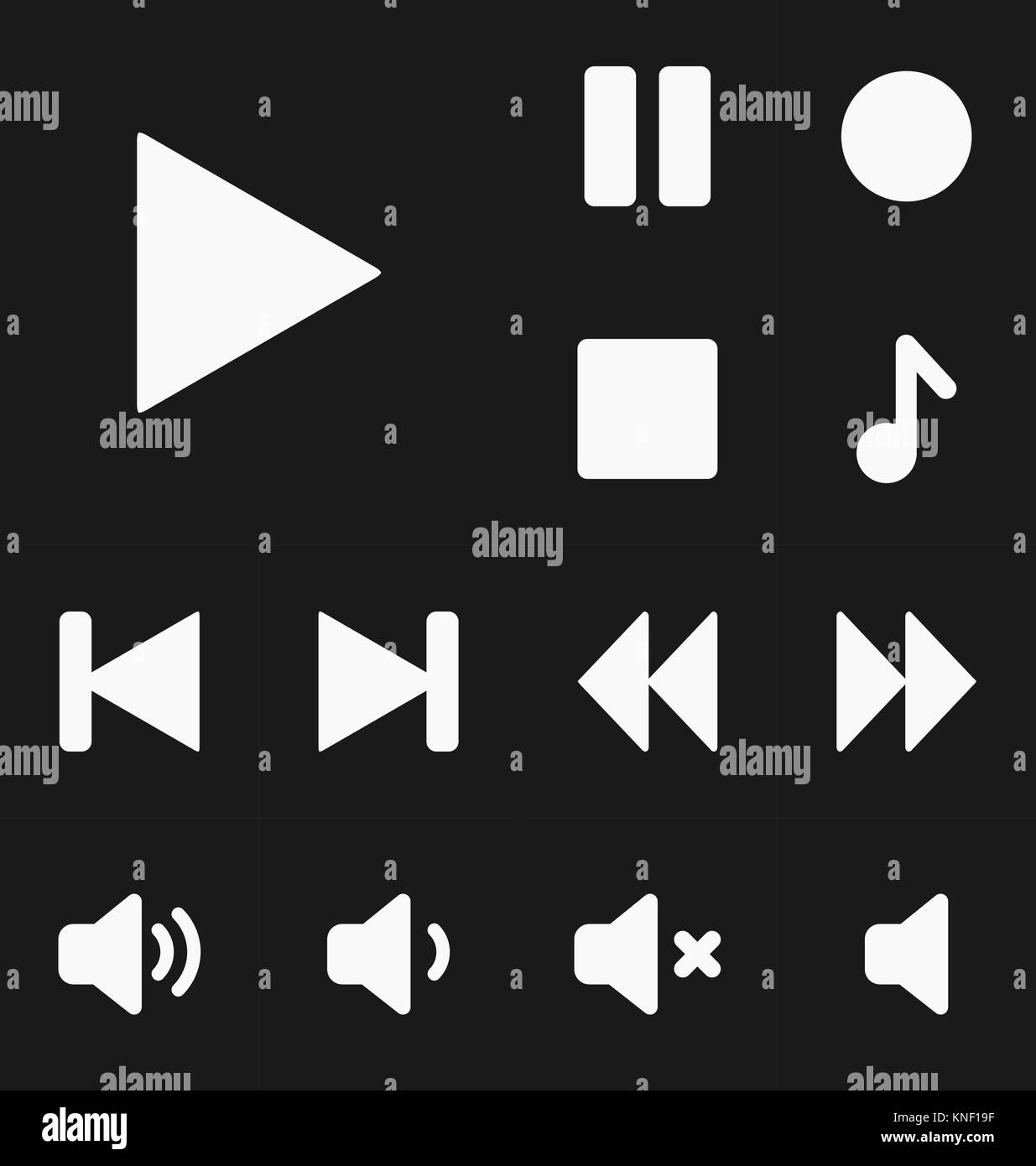 Media player buttons Stock Vector Images - Alamy