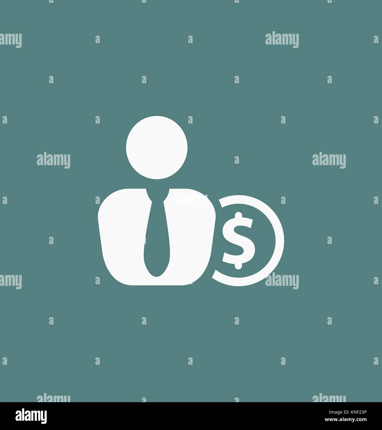 Dollar symbol coin behind the businessman icon Stock Vector Image & Art ...