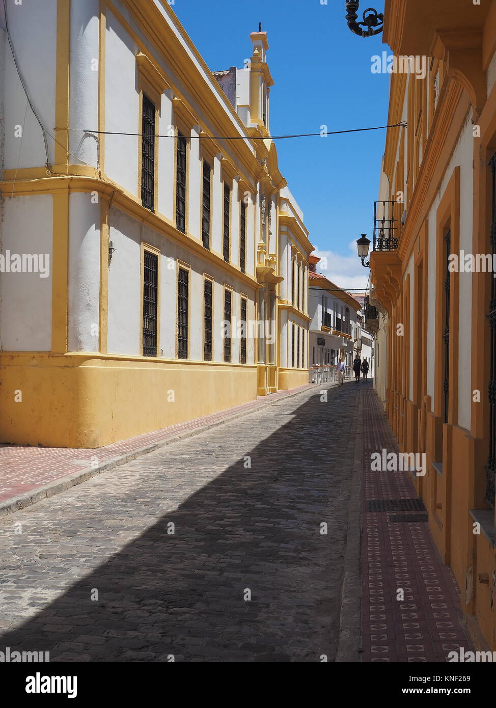 Typical Spanish street of buildings Stock Photo - Alamy