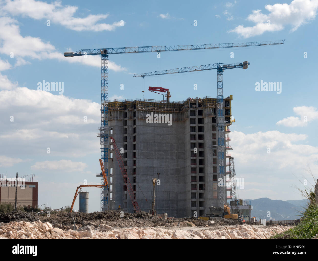 Building Construction with crane Stock Photo - Alamy