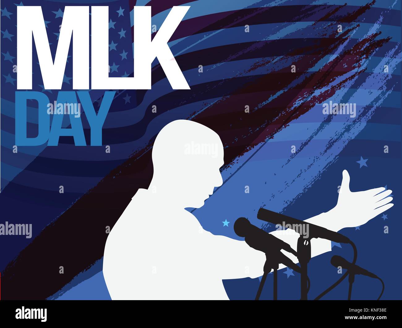 Martin Luther King Day flyer, banner or poster. Holiday background with ...