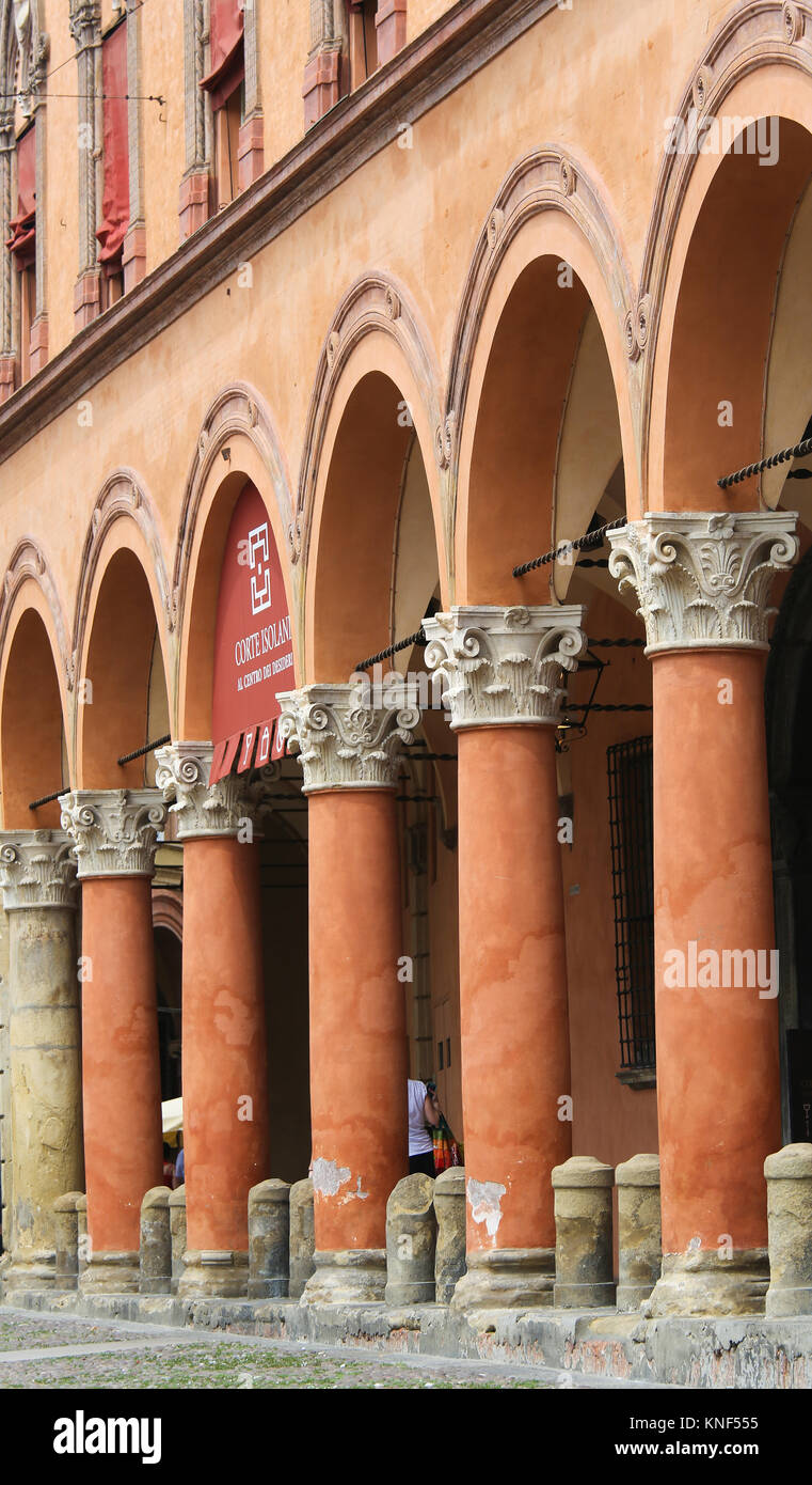 Typical Portico in the center of Bologna, Emilia Romagna, Italy Stock ...