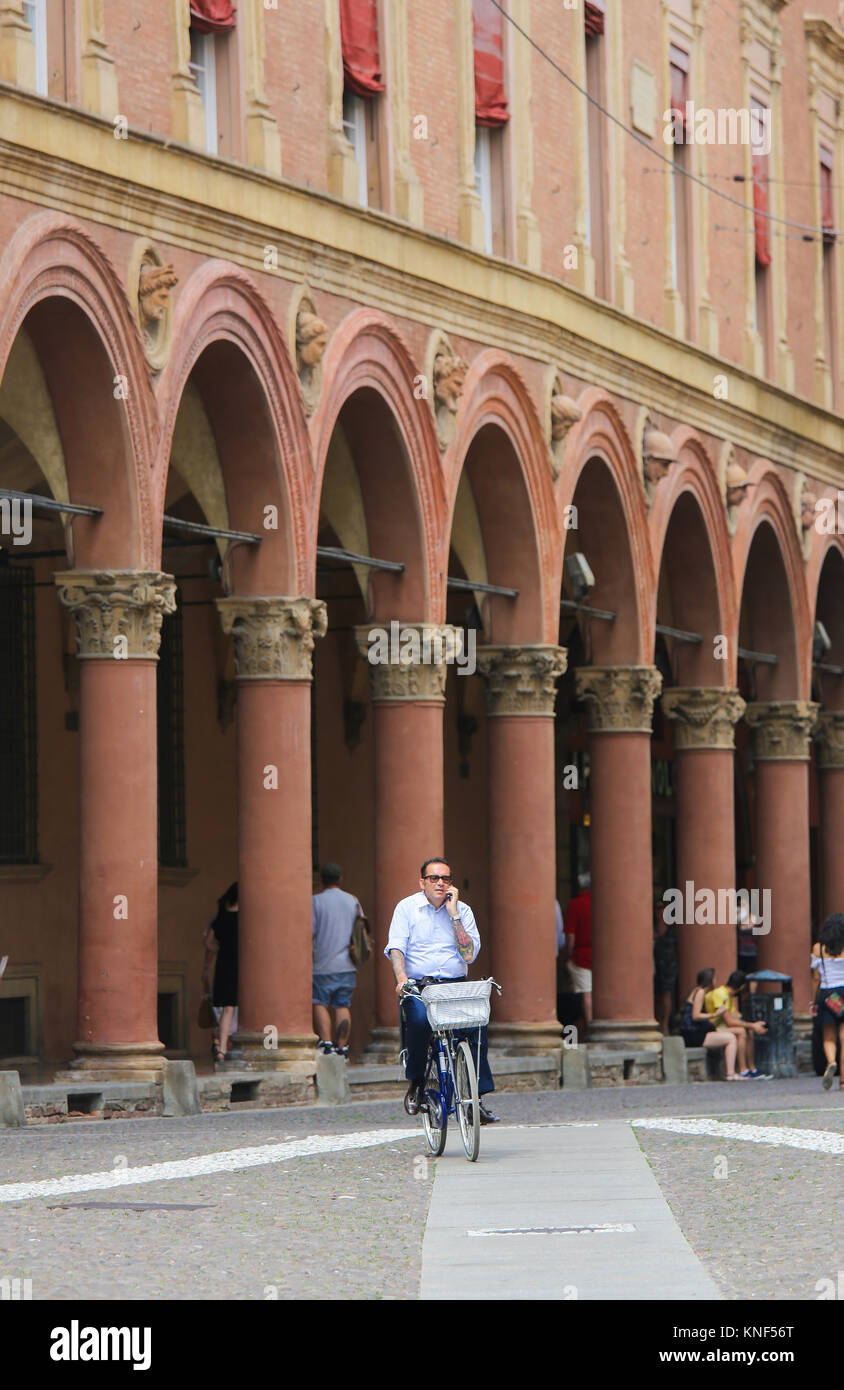 Typical Portico in the center of Bologna, Emilia Romagna, Italy Stock ...