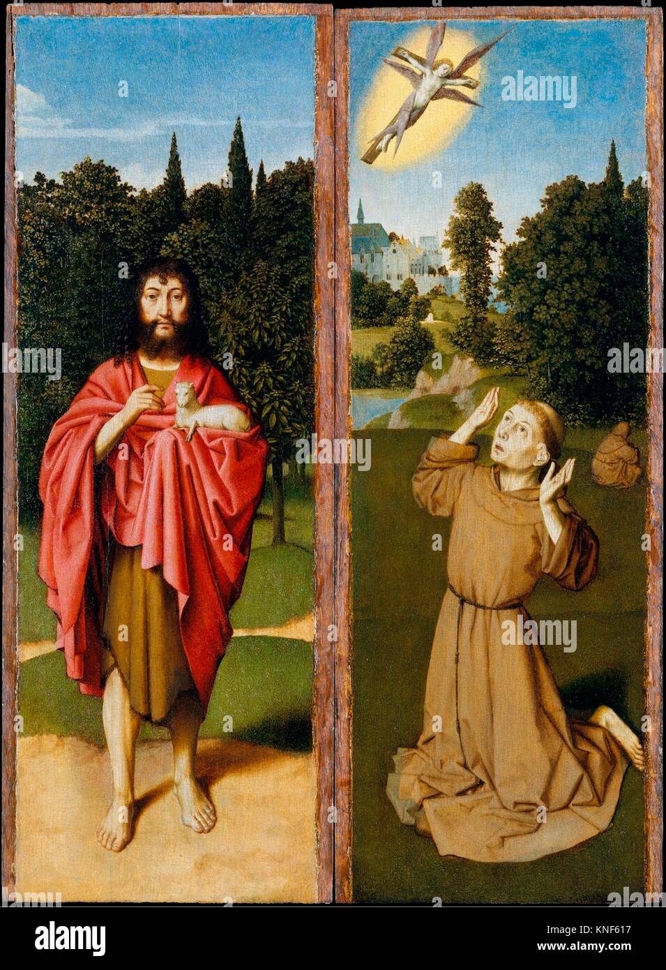 Saint John the Baptist; Saint Francis Receiving the Stigmata. Artist ...