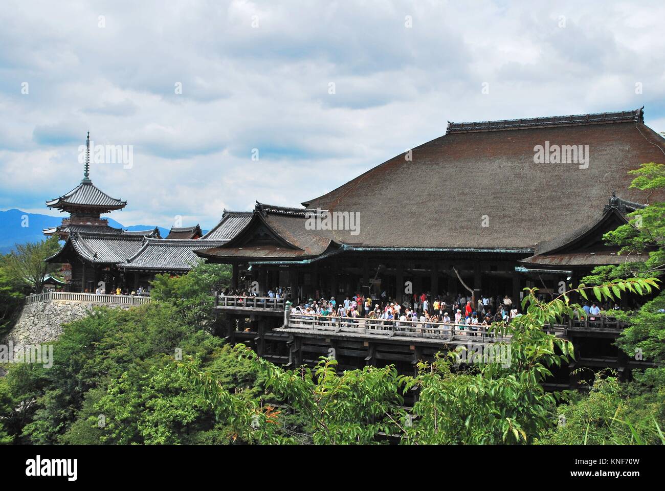 JAPAN - AUGUST 14: Wide view of the popular Kiyomizu Temple taken on ...
