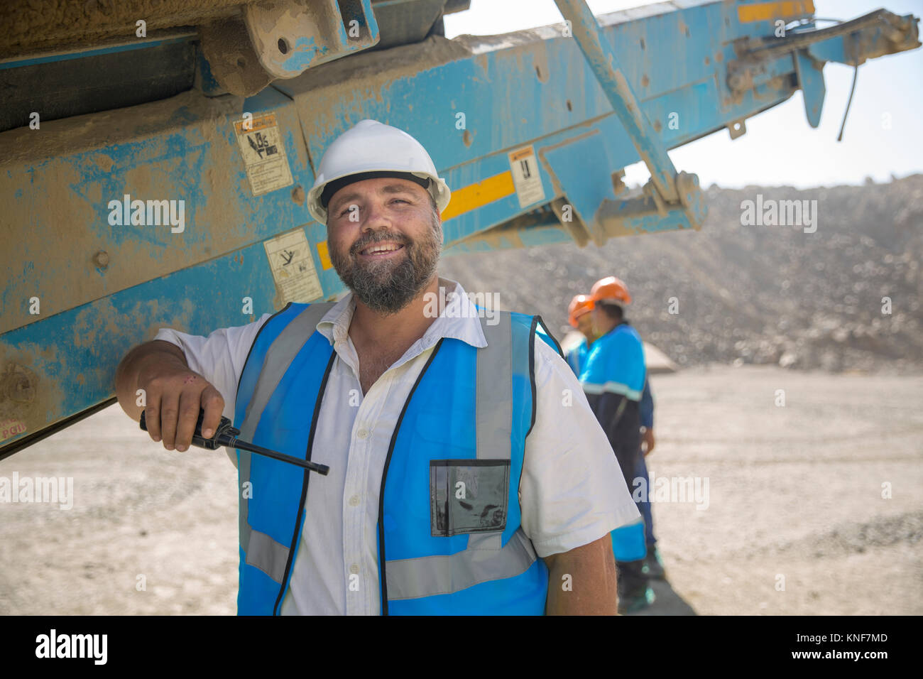 Portrait of quarry worker in quarry Stock Photo - Alamy