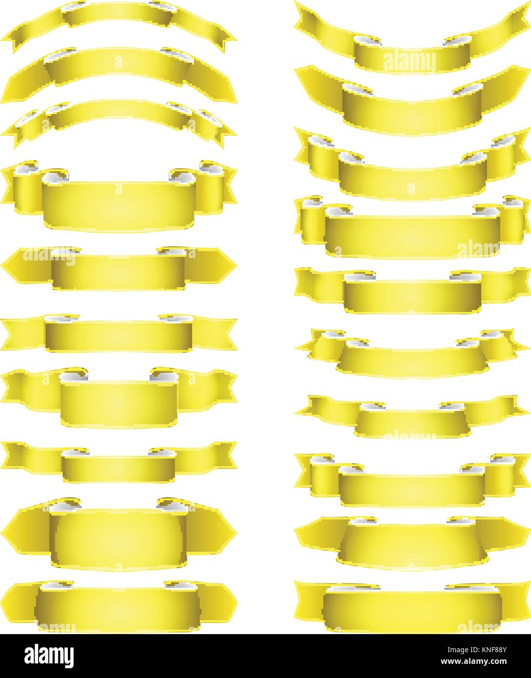 isolated vector colored satin ribbons set Stock Vector Image & Art - Alamy