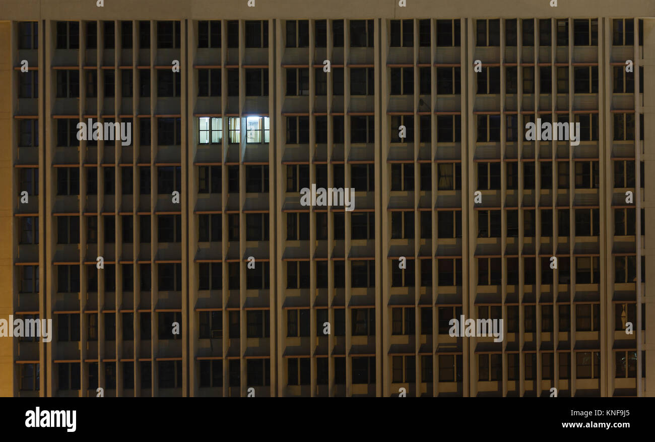 Office window night exterior hi-res stock photography and images - Alamy