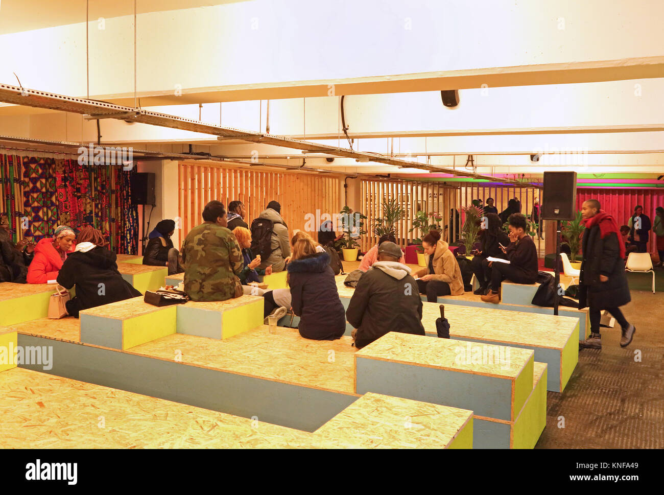 Performance area in Peckham Levels, a new community space in an old ...
