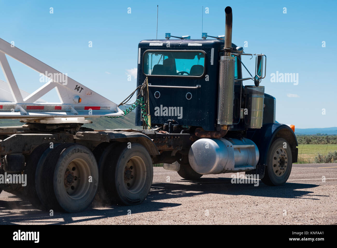 Utah, USA - June 02, 2015: Freight truck carries out an inversion ...