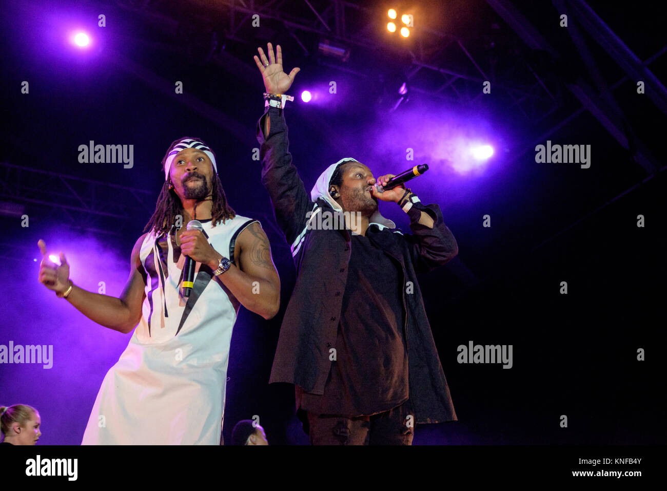 The Norwegian musical duo Madcon performs a live concert at the Swiss ...