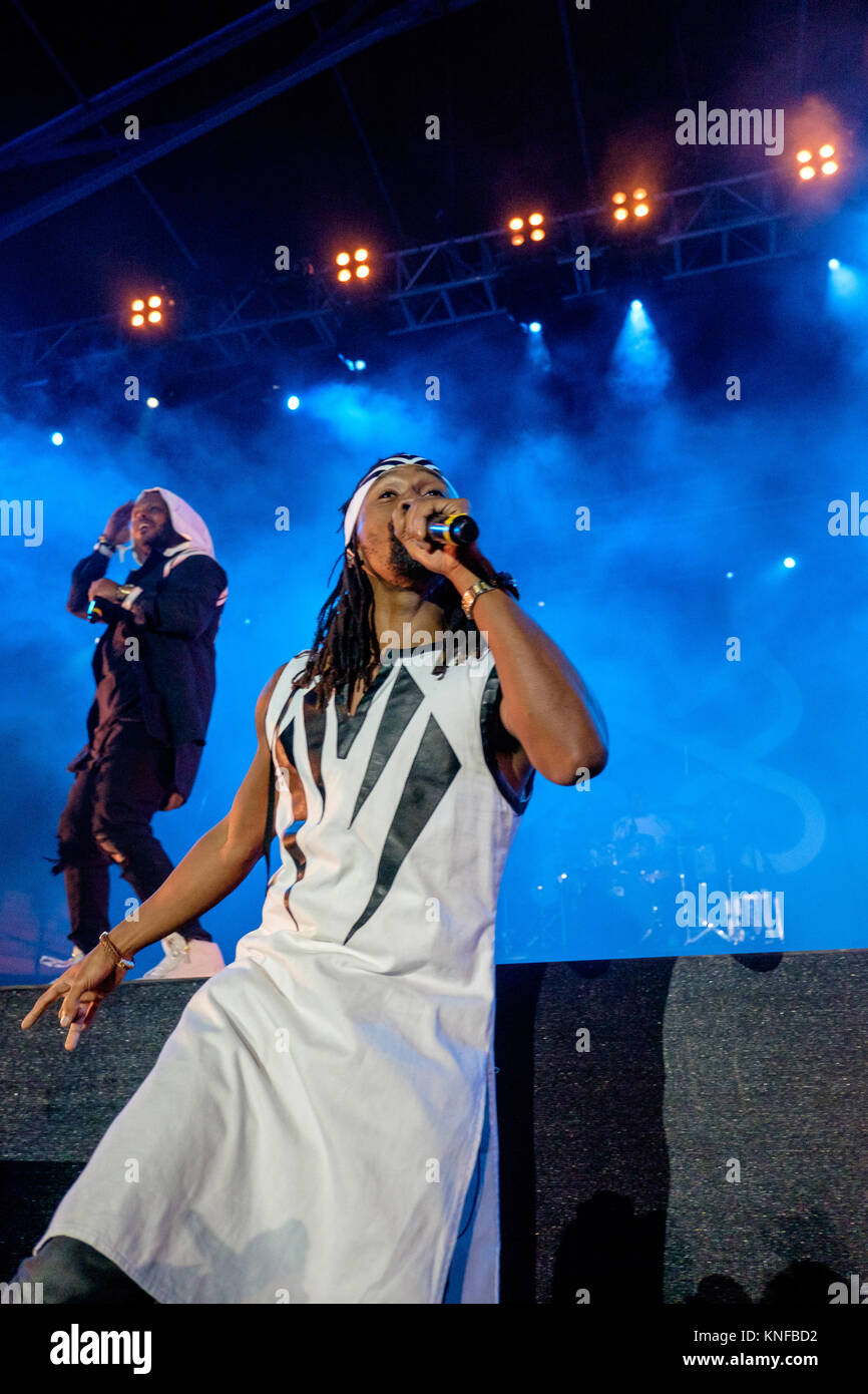 The Norwegian musical duo Madcon performs a live concert at the Swiss ...