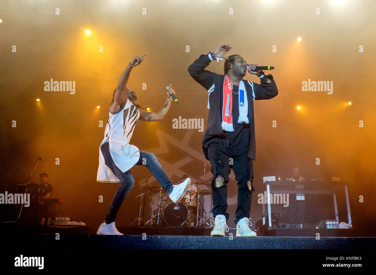 The Norwegian musical duo Madcon performs a live concert at the Swiss ...