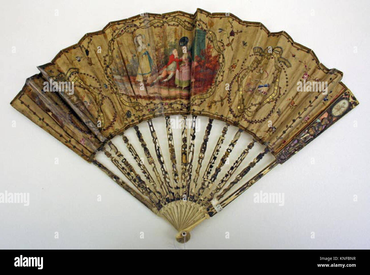 This fan, preserved in the MET collection, features intricate design ...