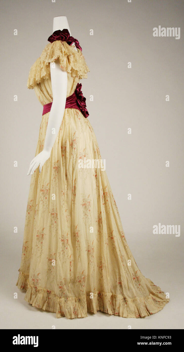 A historical dress from the 19th century, representing the fashion and ...
