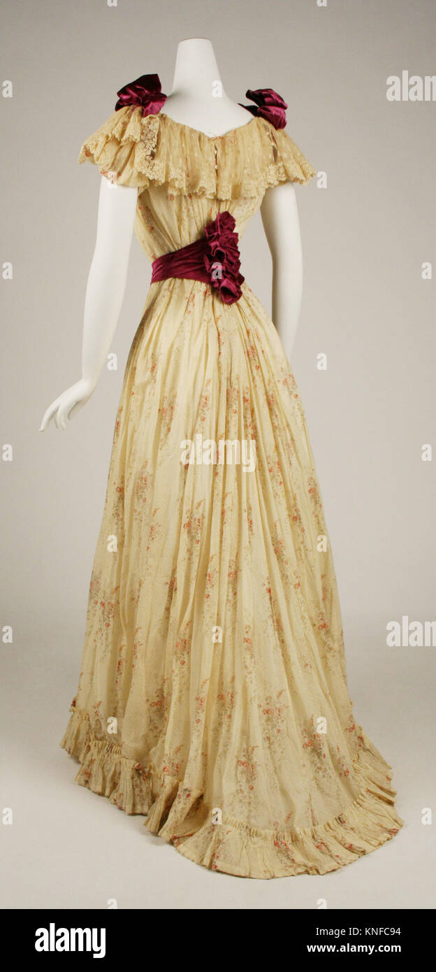 This dress, preserved in the MET collection, represents the fashion and ...