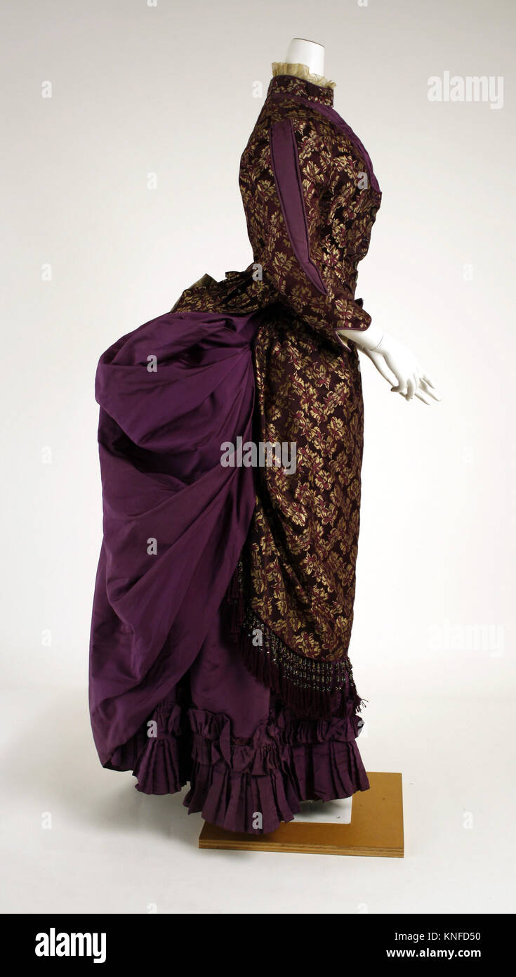 A historical dress illustrating period clothing styles, textile design ...