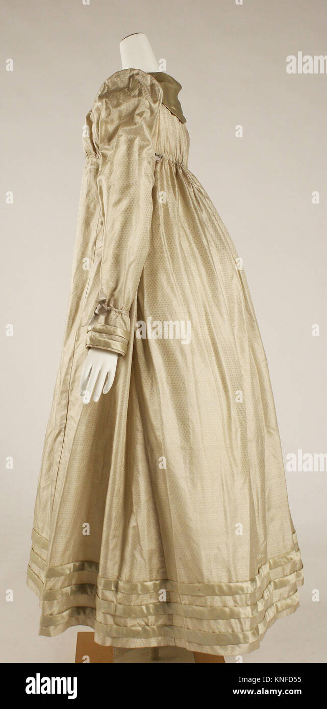 This dress, a fine example of period fashion, reflects the elegance and ...