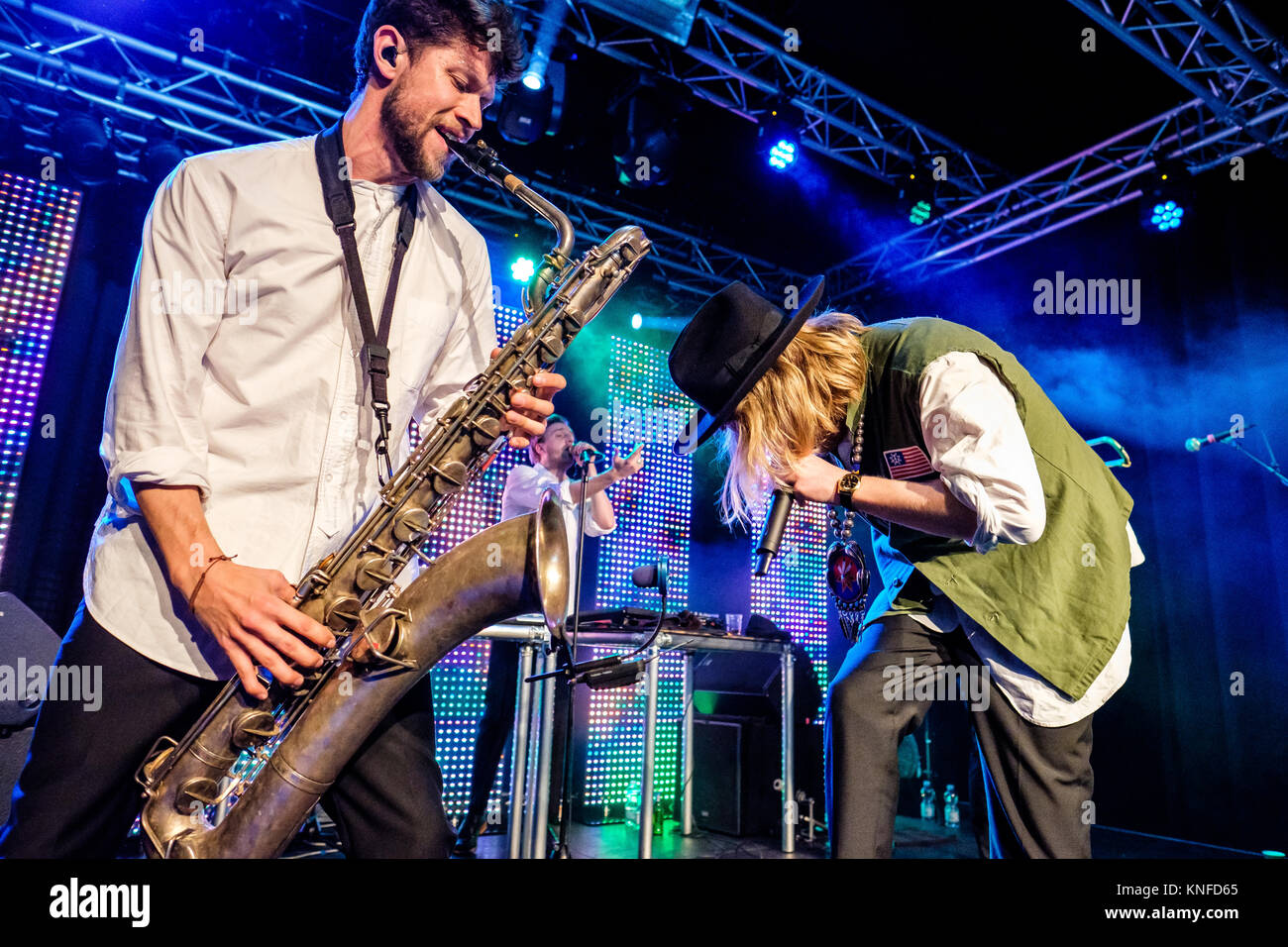 The Swedish band Movits performs a live concert at Dynamo Club in ...