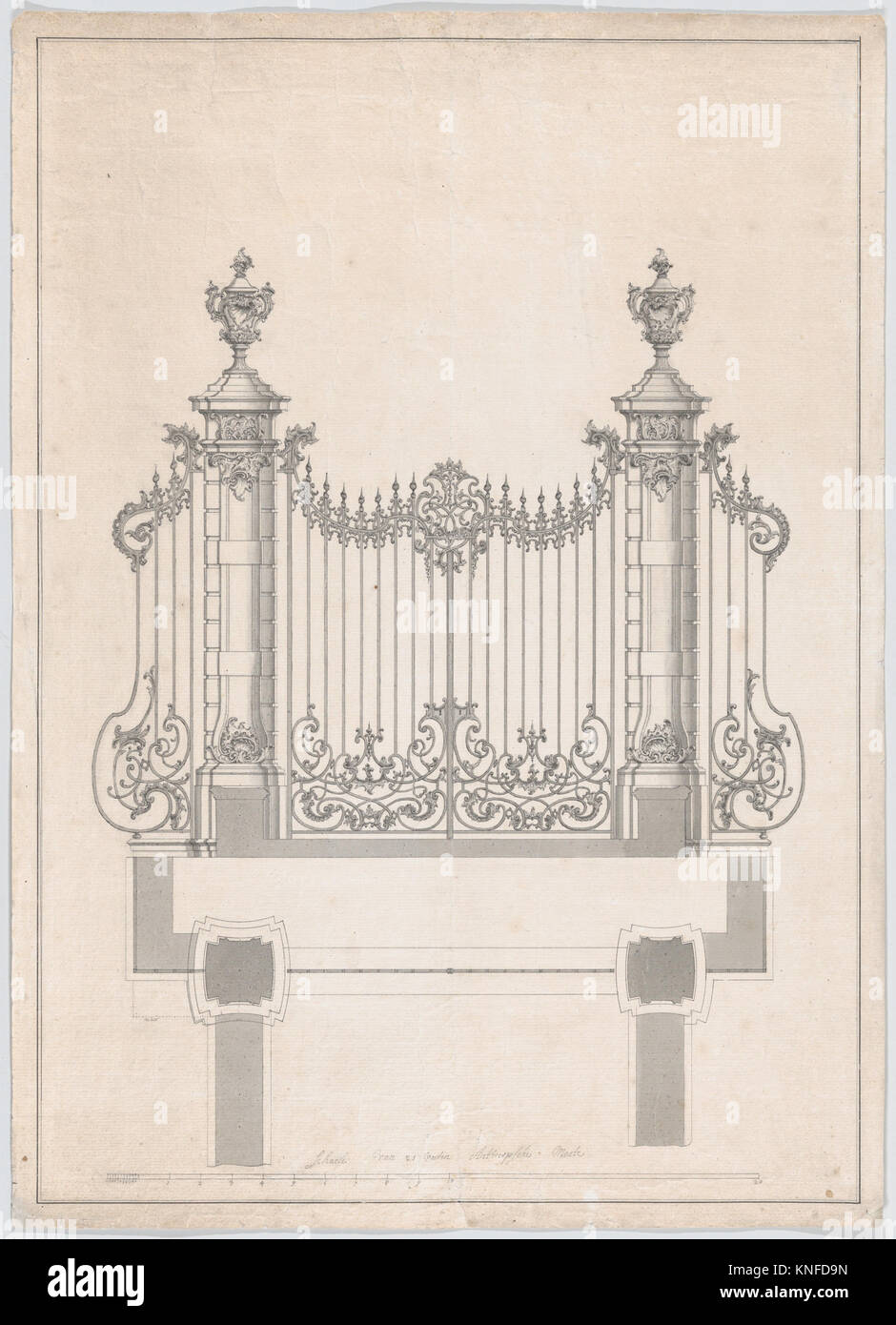 This design for a cast iron gate at Castle 's-Gravenwezel in Belgium ...
