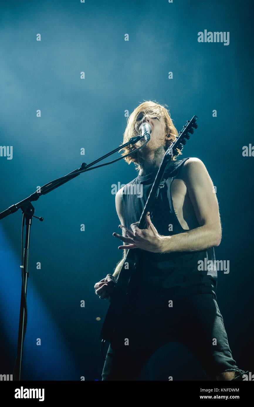 Switzerland, Zürich - November 28, 2017. The American metalcore band Of ...