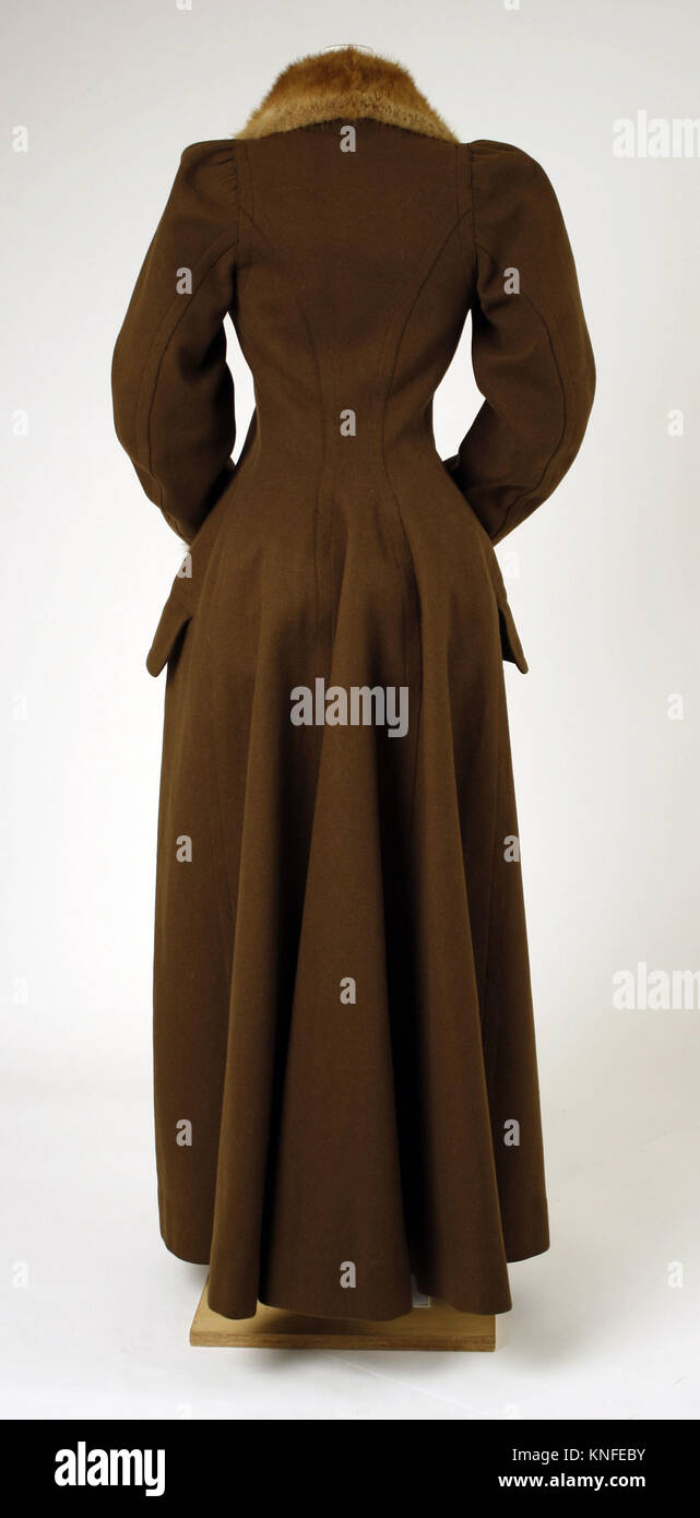 Coat MET 1986.73.3 B 107102 British, Coat, ca. 1891, wool, fur, silk ...