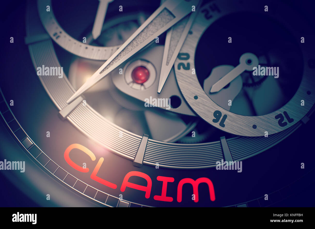 Claim on the Automatic Wristwatch Mechanism. 3D Stock Photo - Alamy