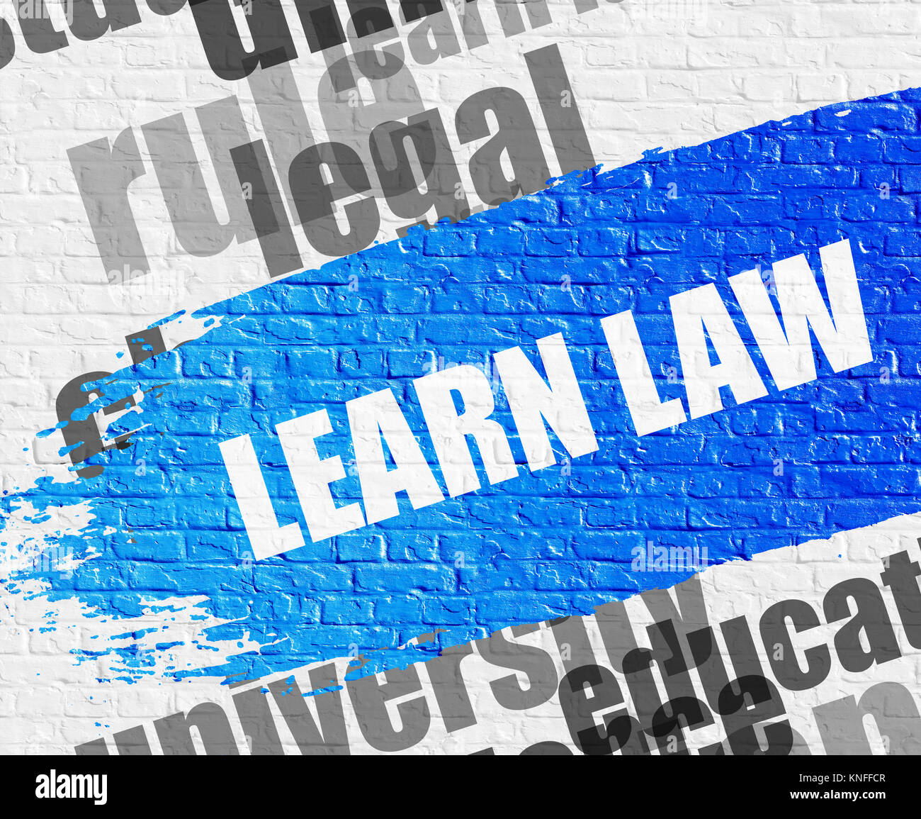 Learn Law on the White Wall Stock Photo - Alamy