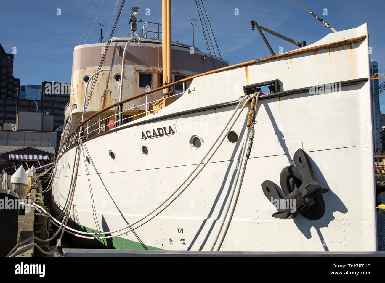 Survey and oceanographic historic CSS Acadia on waterfront of Halifax ...