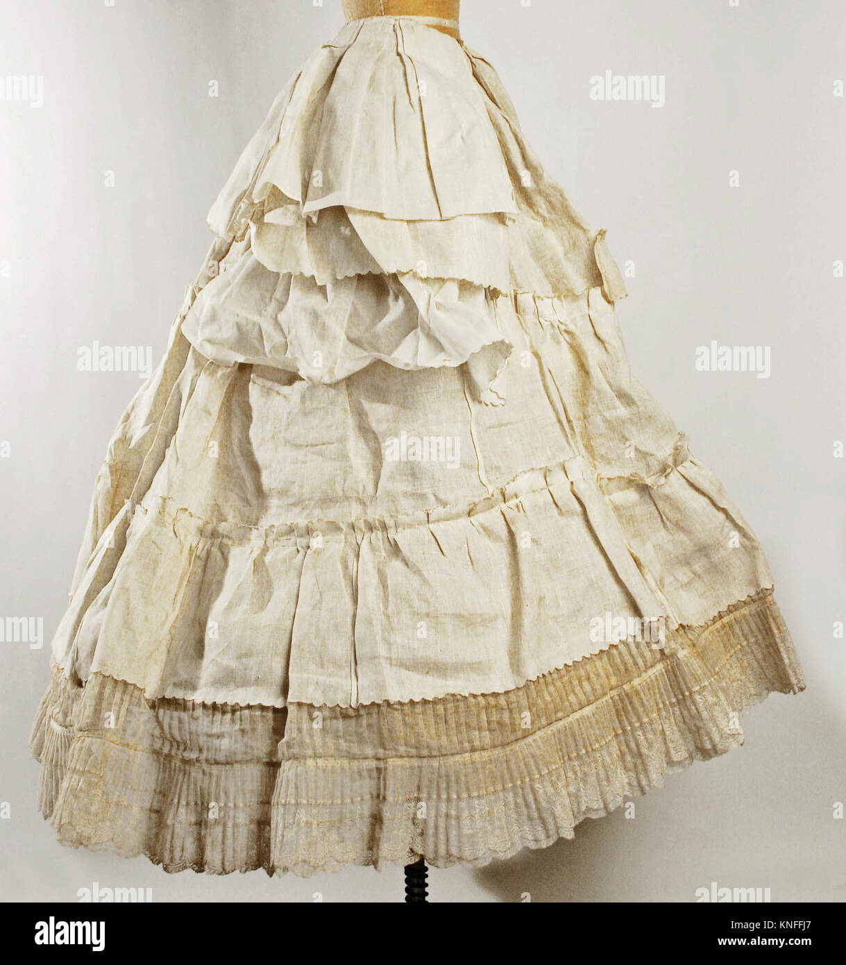 This cage crinoline is a historical fashion structure used to shape ...