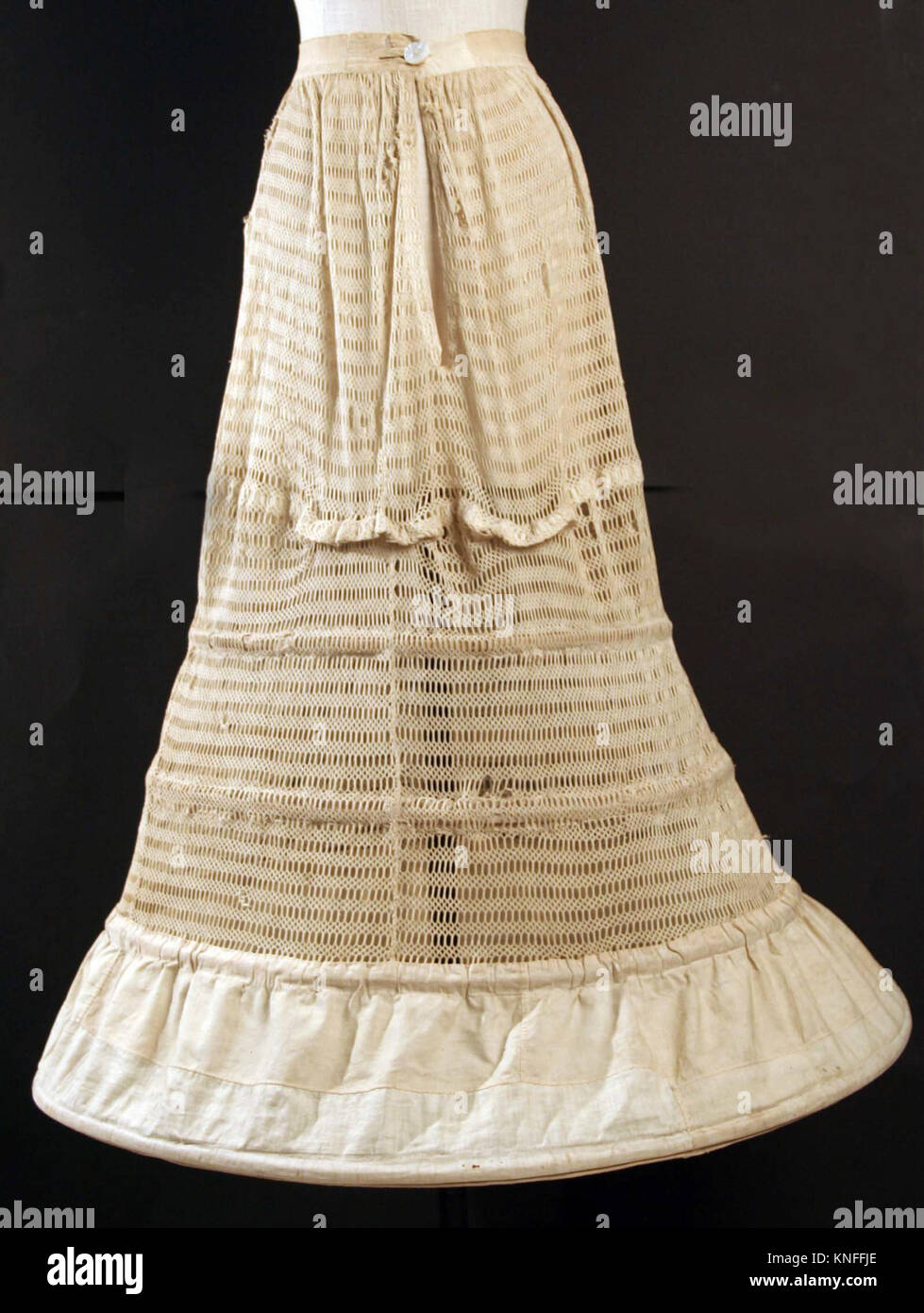 This 19th-century cage crinoline uses steel hoops for structure ...
