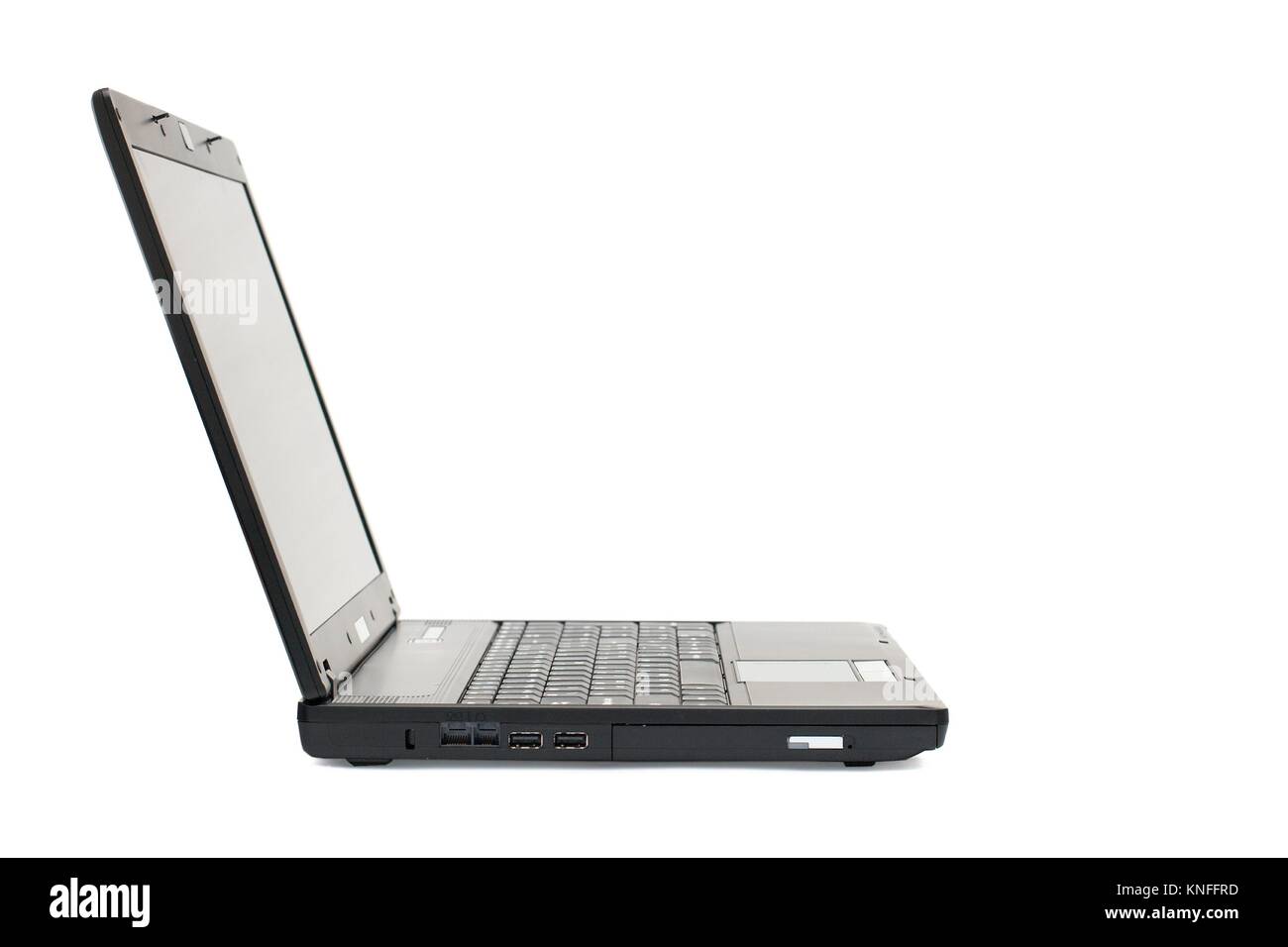 Laptop isolated on white Stock Photo - Alamy