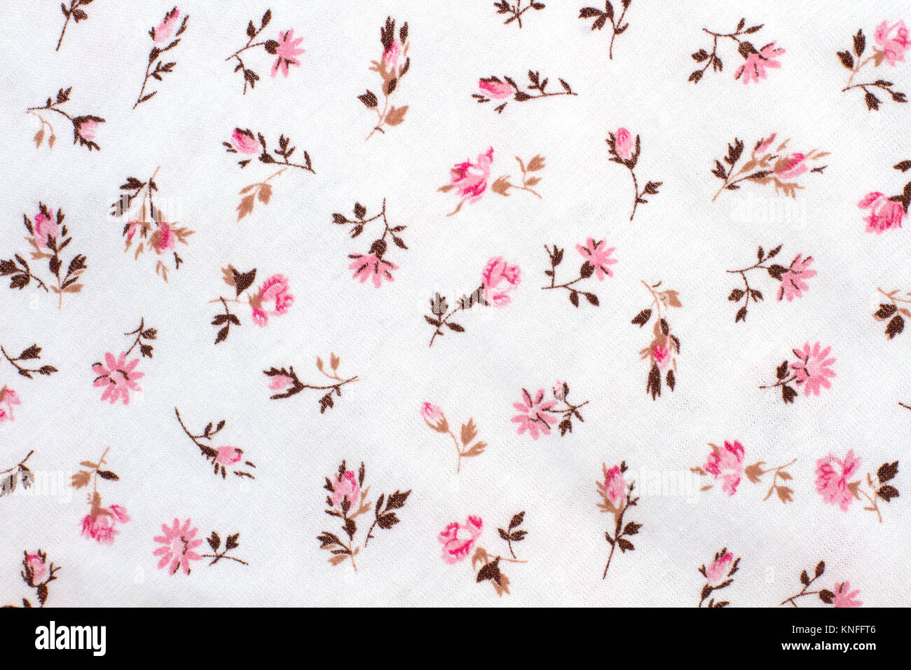 Flower pattern on cotton fabric Stock Photo - Alamy