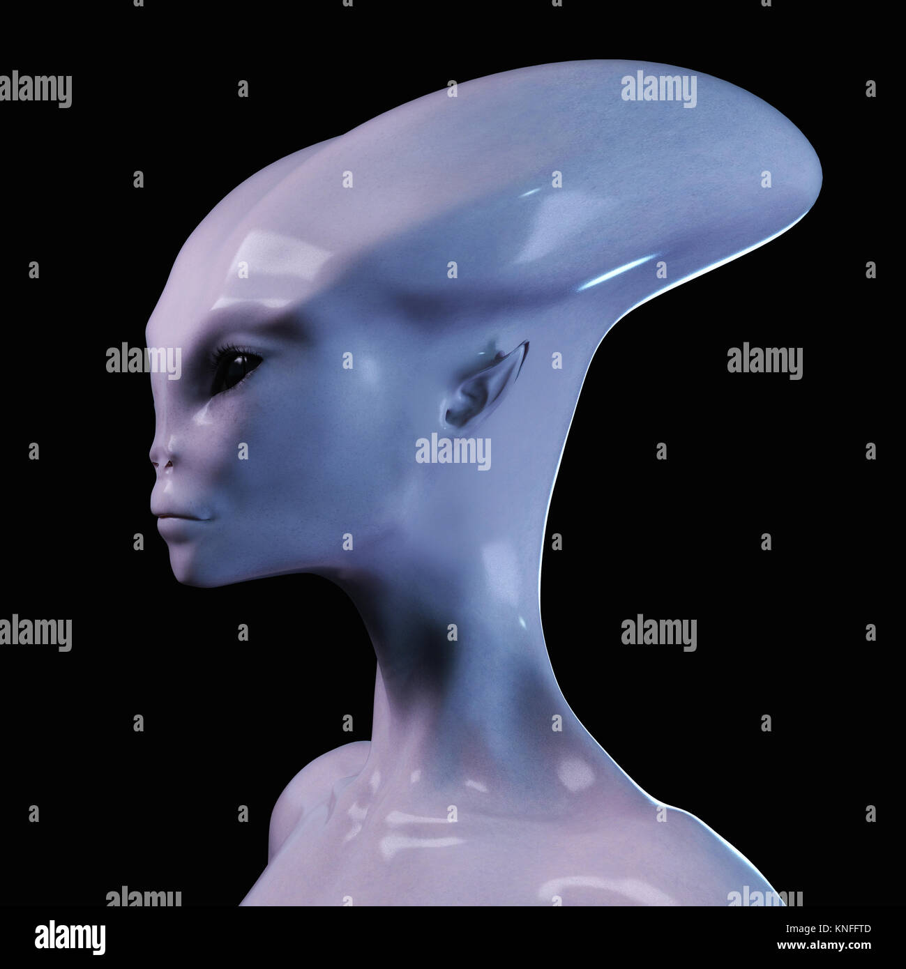 Digital 3D Illustration of an Alien Stock Photo - Alamy