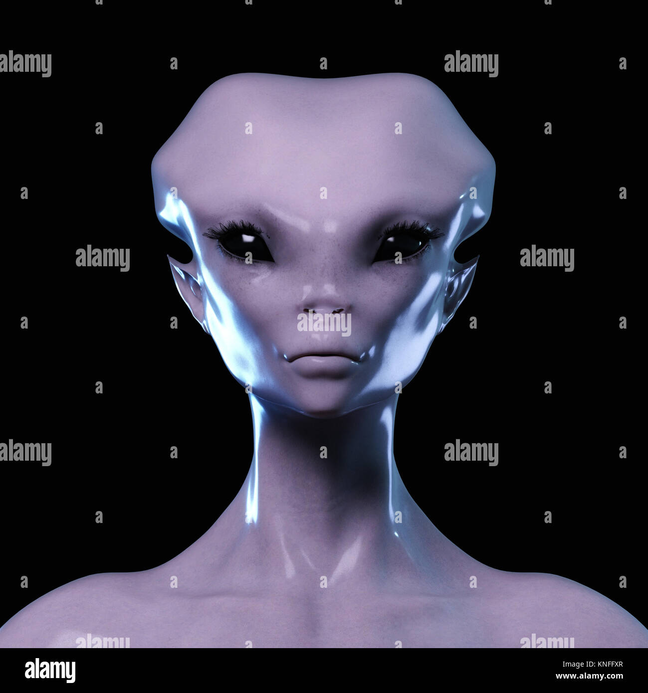Digital 3D Illustration of an Alien Stock Photo - Alamy