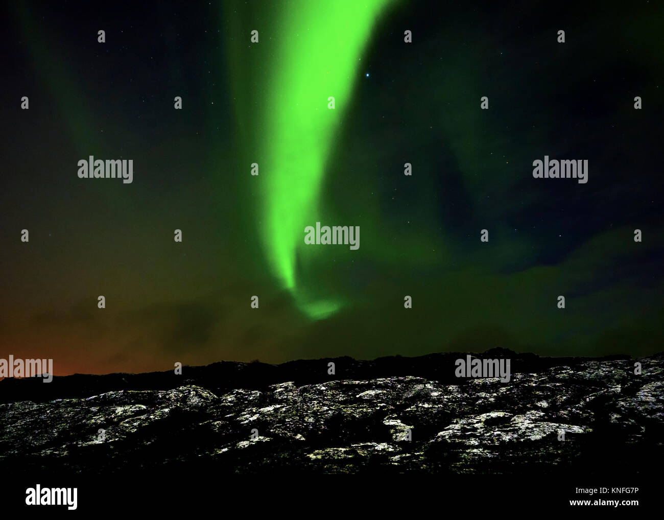 Aurora borealis in reykjavik hi-res stock photography and images - Alamy