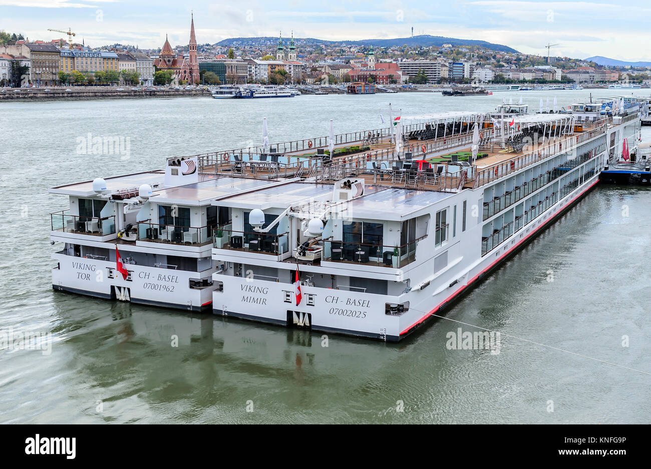Pleasure boat on the Danube River, Budapest Stock Photo - Alamy