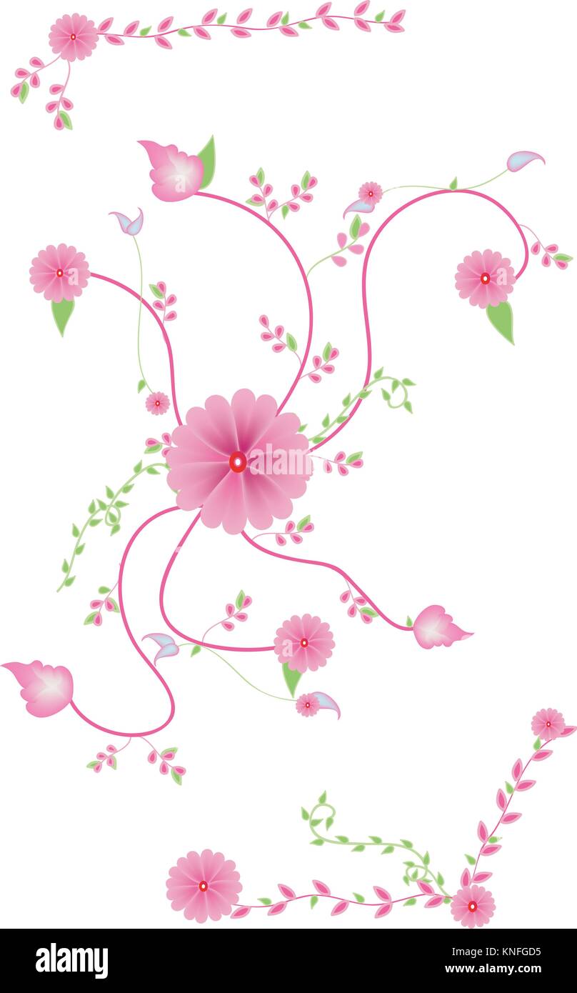 Pink Floral Design, Vector Flower Design Stock Vector Image & Art - Alamy