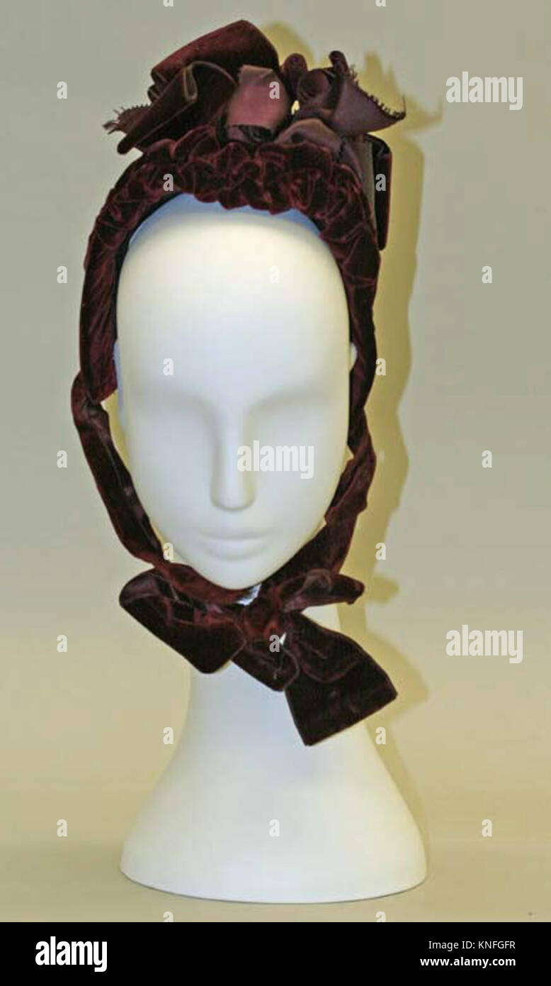 This historical bonnet reflects 18th-century fashion, showcasing the ...