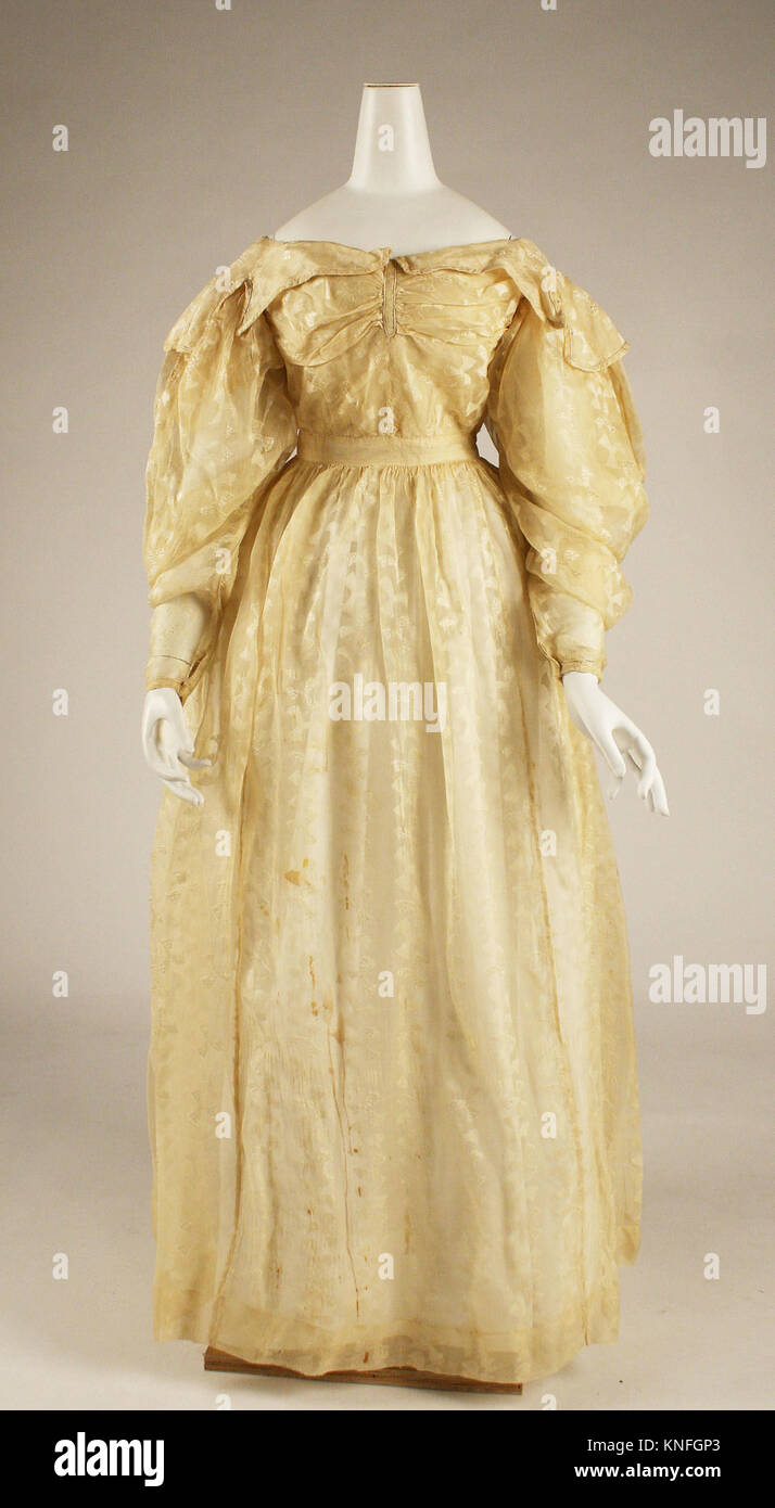 This dress, preserved in the MET collection, represents fashion from a ...